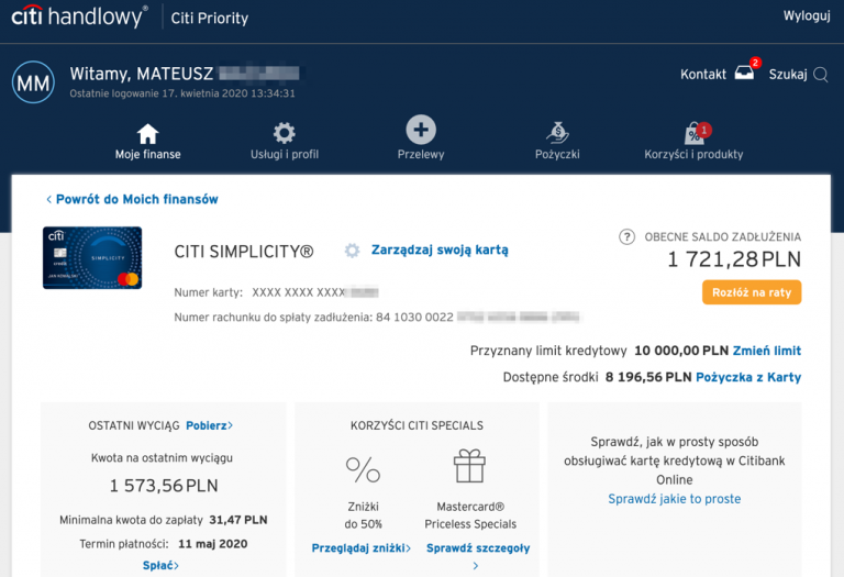 Recenzja Citi Simplicity: karty kredytowej rozdającej premie i bonusy